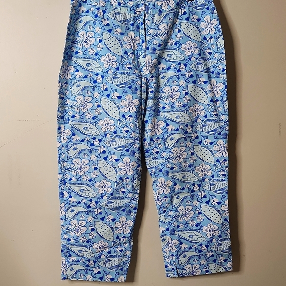 Lilly Pulitzer | Pants & Jumpsuits | Lilly Pultizer Rare Blue Aquatic ...